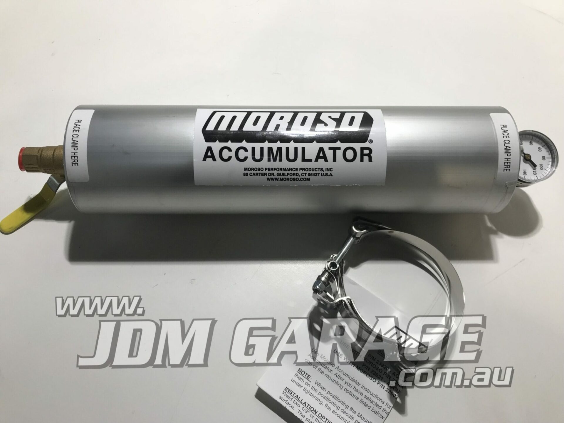 Moroso 2.8L Oil Accumulator with Brackets - JDM Garage Australia