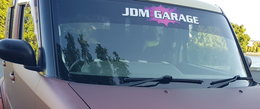 JDM Garage Window Sticker Large - JDM Garage Australia