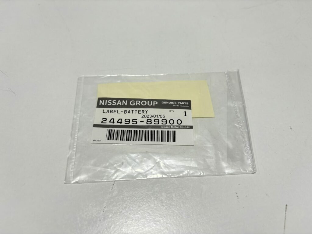 Genuine Nissan Battery Label R32 S13 - JDM Garage Australia
