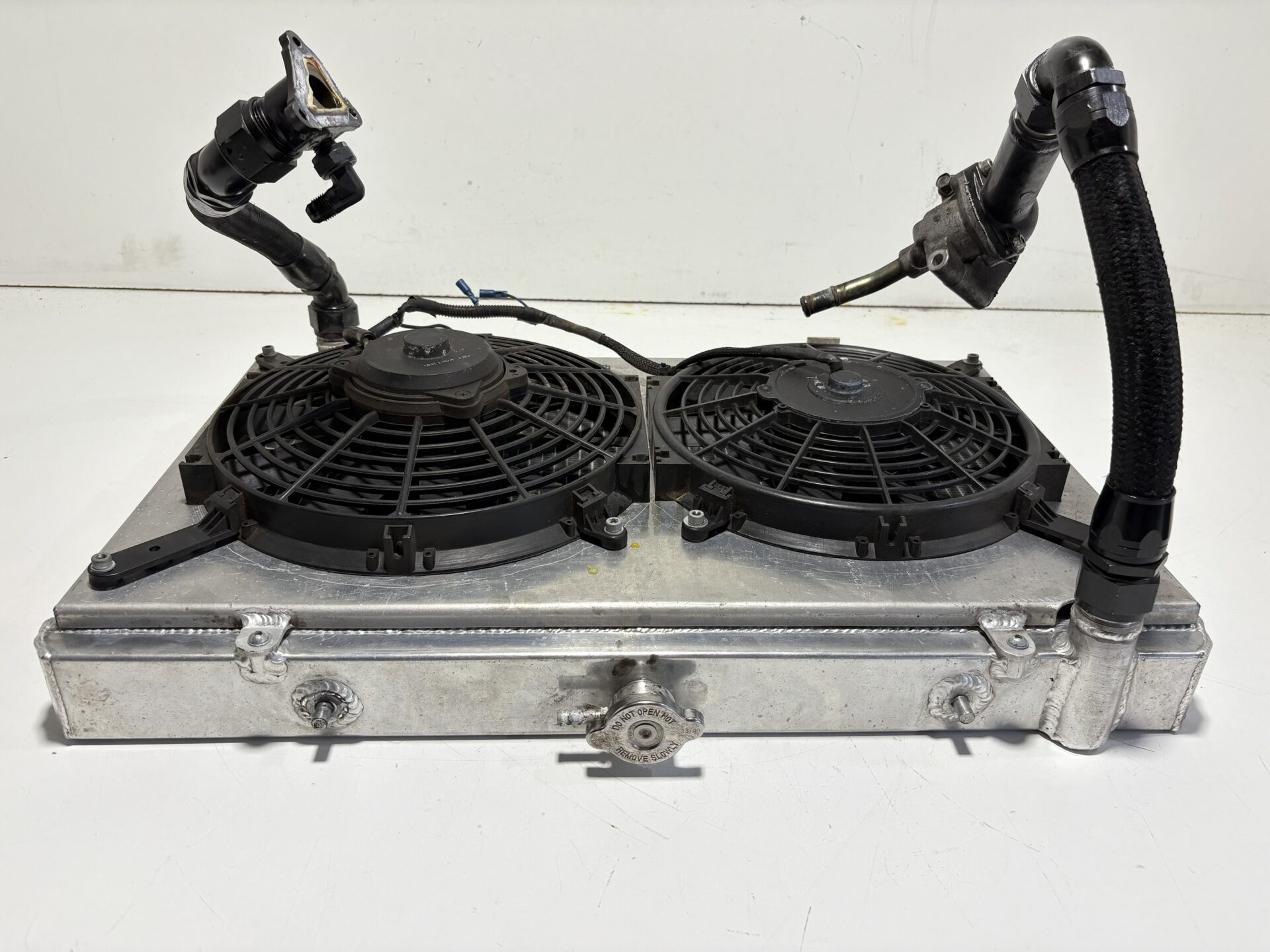 Alloy Radiator with Twin Thermo Fans AN16 Fittings S13 - JDM Garage ...